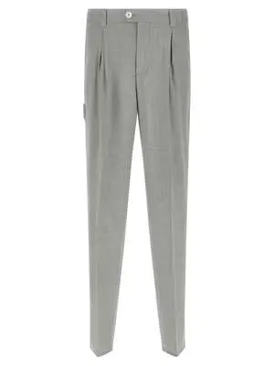 Brunello Cucinelli Mélange Wool Pants - Gray