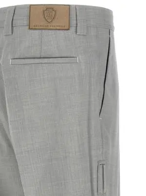 Brunello Cucinelli Mélange Virgin Wool Trousers