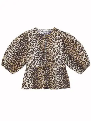 GANNI Blouse With Animalier Print - Multicolor