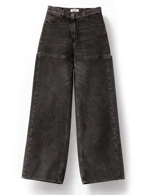 Attico Cutout Denim Pants - Black