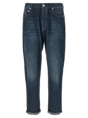 Brunello Cucinelli Jeans Denim Old - Blue