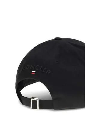 Moncler Tricolour Logo Baseball Cap - Black
