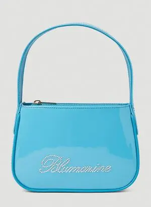 Blumarine Logo Embellished Shoulder Bag - Blue