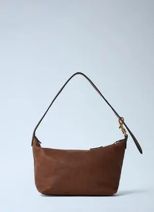 Miu Miu Leather Logo Motif Shoulder Bag - Brown