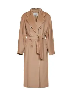 Max Mara MAX MARA 101801 Icon Madame Belted Coat Multicolor