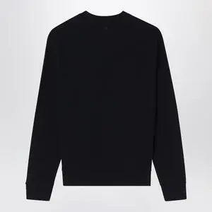 AMI Paris De Coeur Cotton Sweatshirt - Black