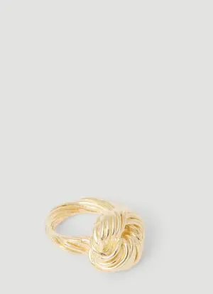 Bottega Veneta Twisted Knot Ring - Gold