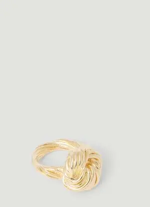 Bottega Veneta Twisted Knot Ring - Gold
