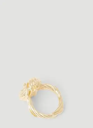 Bottega Veneta Twisted Knot Ring - Gold