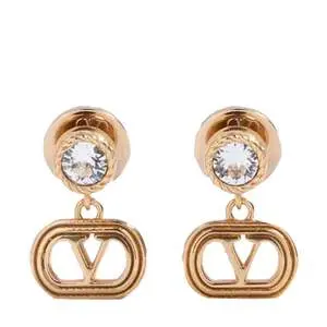 Valentino Garavani Ovalette Swarovski Earrings - Gold
