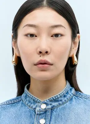 Bottega Veneta Small Fin Earrings - Gold