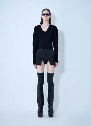 Rick Owens Dracu Cropped V Knit