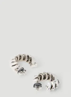 Bottega Veneta Twisted Hoop Earrings