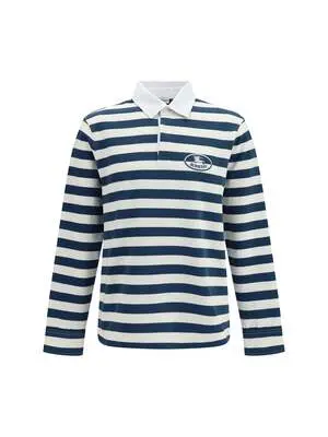 Burberry Striped Long-sleeve Cotton Polo - Multicolor