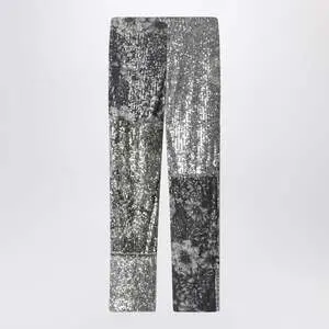 MAISON MARGIELA Patchwork Trousers With Floral Sequins