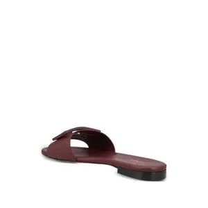 Fendi Leather Slides - Red