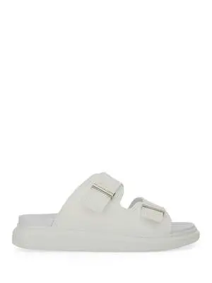 Alexander McQueen Hybrid Double Buckle Sandal - Silver