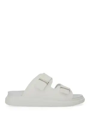 Alexander McQueen Hybrid Double Buckle Sandal - Silver
