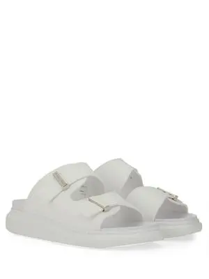 Alexander McQueen Hybrid Double Buckle Sandal - Silver