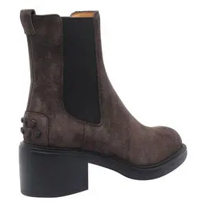TOD'S Suede Pump Booties - Brown