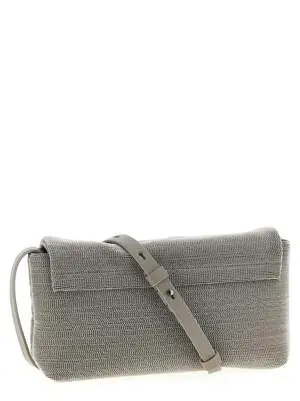 Brunello Cucinelli Monile' Crossbody Bag - Silver