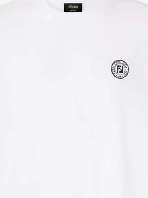 Fendi Cotton T-shirt With Ff Embroidery
