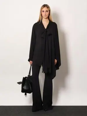 Balenciaga Flared Viscose Trousers - Multicolor