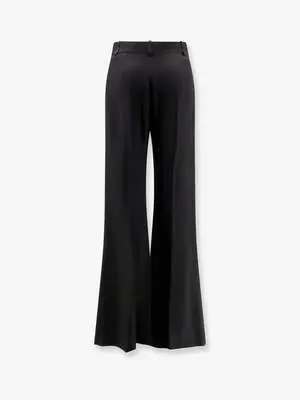 Balenciaga Flared Viscose Trousers - Multicolor