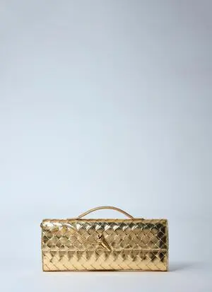 Bottega Veneta Long Andiamo Clutch - Gold