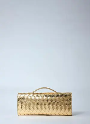 Bottega Veneta Long Andiamo Clutch - Gold