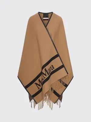 Max Mara MAX MARA Wool Cape With Logo Brown