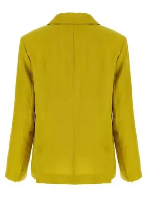 Max Mara Smmalberta Pure Linen Single-breasted Blazer