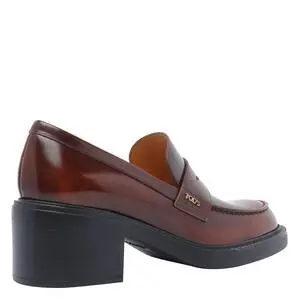 TOD'S Logo Leather Pump Loafers