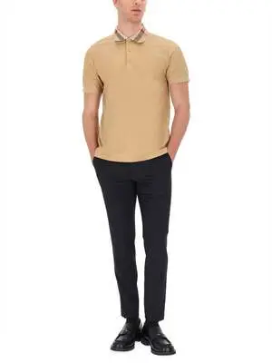 Burberry Polo Shirt With Check Collar
