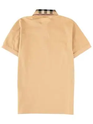 Burberry Polo Shirt With Check Collar