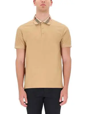 Burberry Polo Shirt With Check Collar
