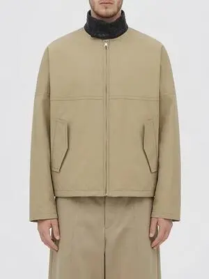 Bottega Veneta Cotton Jacket With Intrecciato Collar - Cream