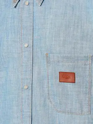 Fendi Cotton Shirt With Denim Effect