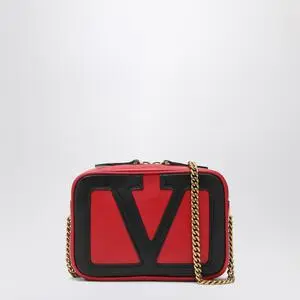 Valentino Garavani Viva Superstar Chain Belt Bag /black - Red