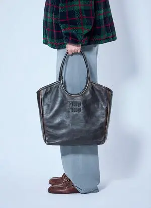 Miu Miu Ivy Leather Tote Bag