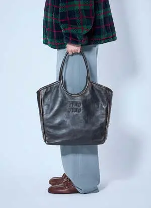 Miu Miu Ivy Leather Tote Bag