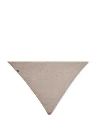 Brunello Cucinelli Beige Cashmere Scarf With Monili - Multicolor