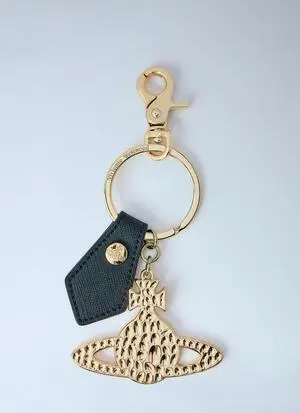VIVIENNE WESTWOOD Hammered Orb Keyring - Gold