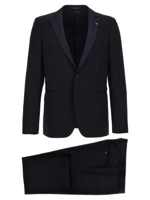 Tagliatore Tuxedo Dress - Blue