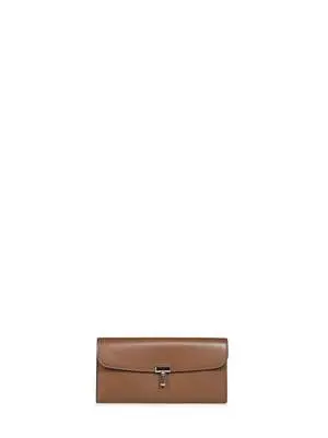 TOTEME Toteme Women Tiramisu Brown Palmellato Leather T-Lock Wallet Multicolor