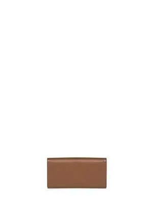 TOTEME Tiramisu Brown Palmellato Leather T-lock Wallet - Multicolor