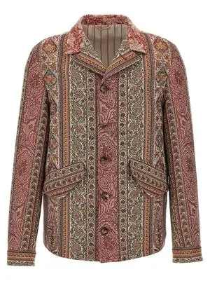 Etro Balmacaan Neck Overshirt - Multicolor