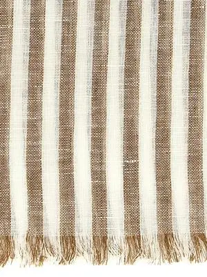 Brunello Cucinelli Sparkling' Linen Scarf - Brown