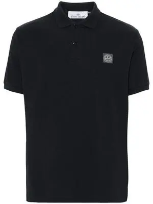 Stone Island Logo Cotton Polo Shirt - Multicolor