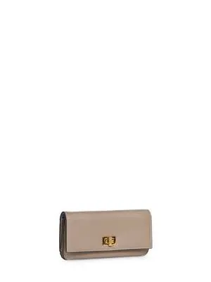 Fendi Dove Grey Leather Way Continental Wallet